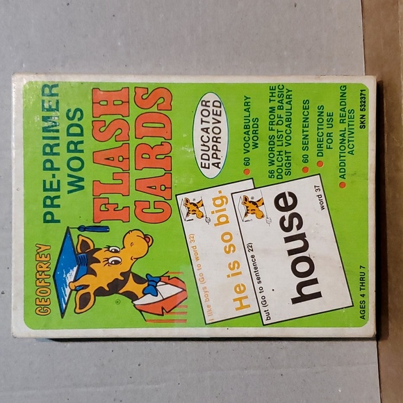 Toys "R" Us | Other | 983 Toys R Us Preprimer Flash Cards | Poshmark